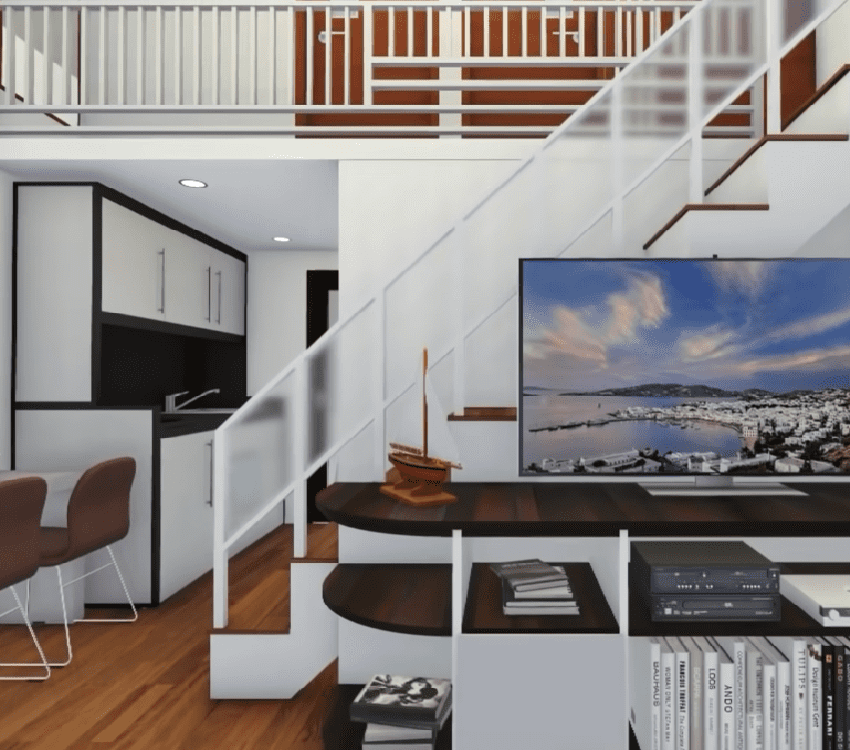 25 Square Meters Sweet Modern Tiny House - Tiny House Universe