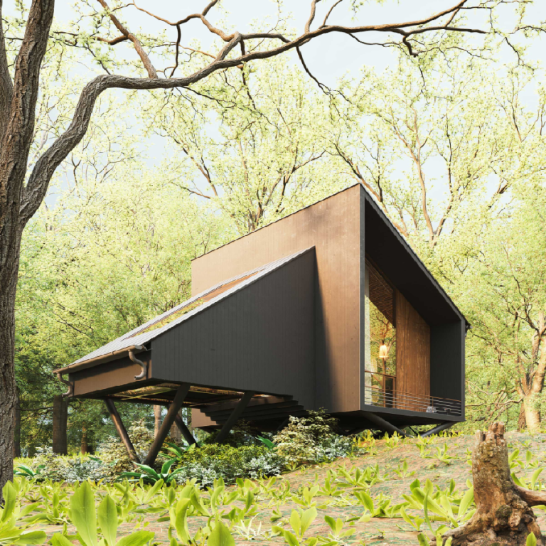 30 m² Brave Modular Slope House Plan: Creative Architectural Design ...