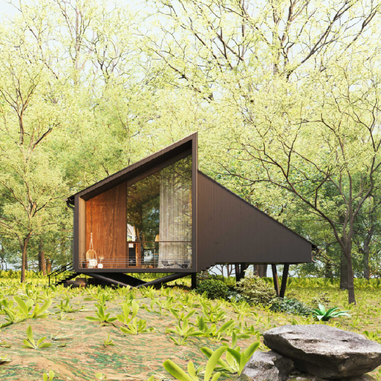 30 m² Brave Modular Slope House Plan: Creative Architectural Design ...