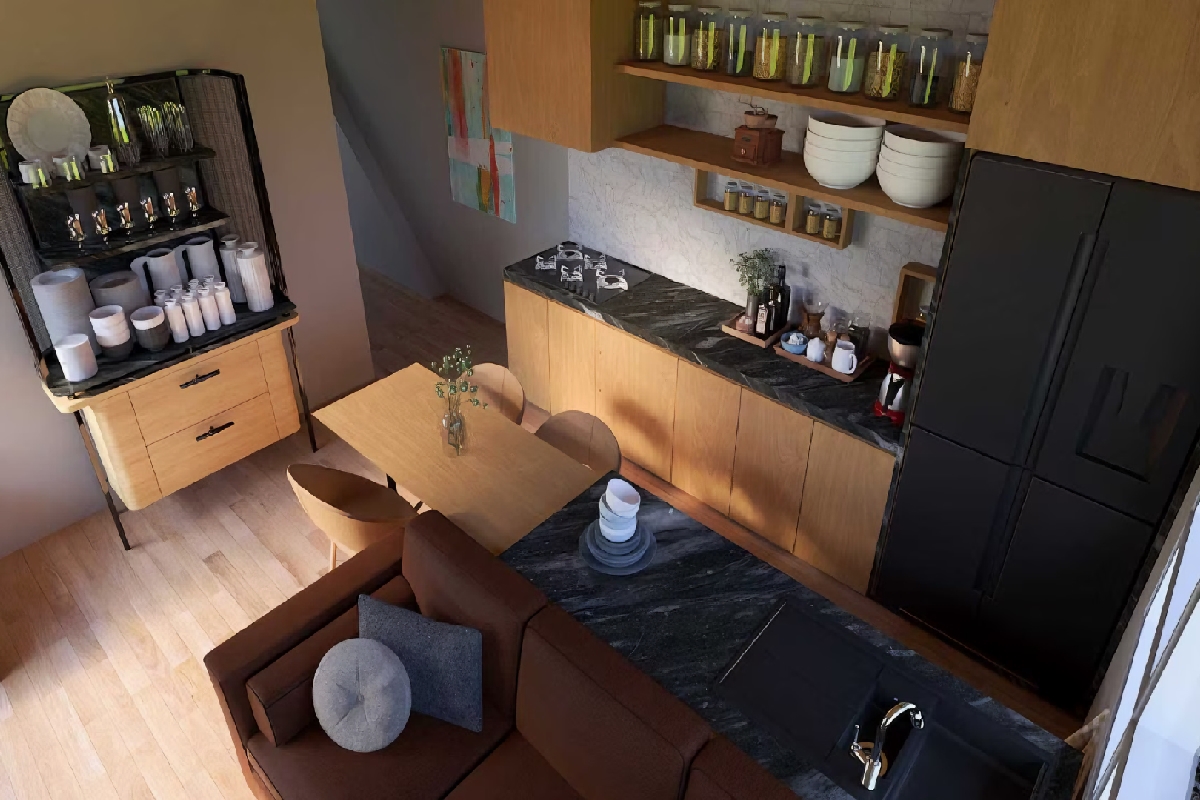 5x12 Original Loft Design: 60m2 Cozy Tiny House Plan - Tiny House Universe