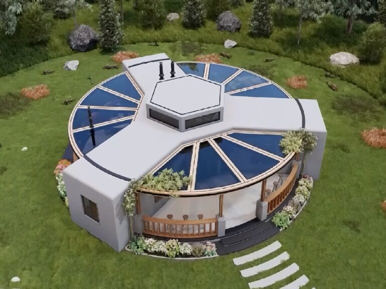 300m² Round Design Glass House Model - Tiny House Universe