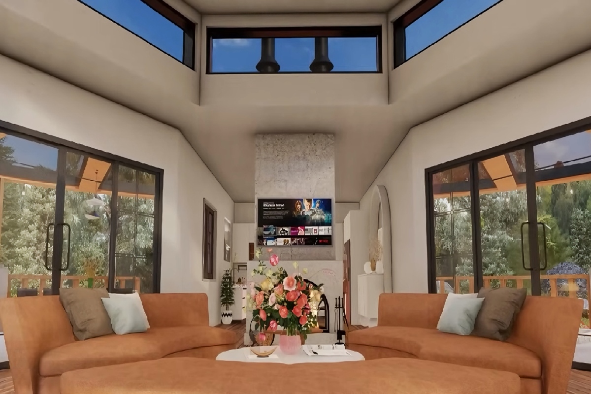 300m² Round Design Glass House Model - Tiny House Universe