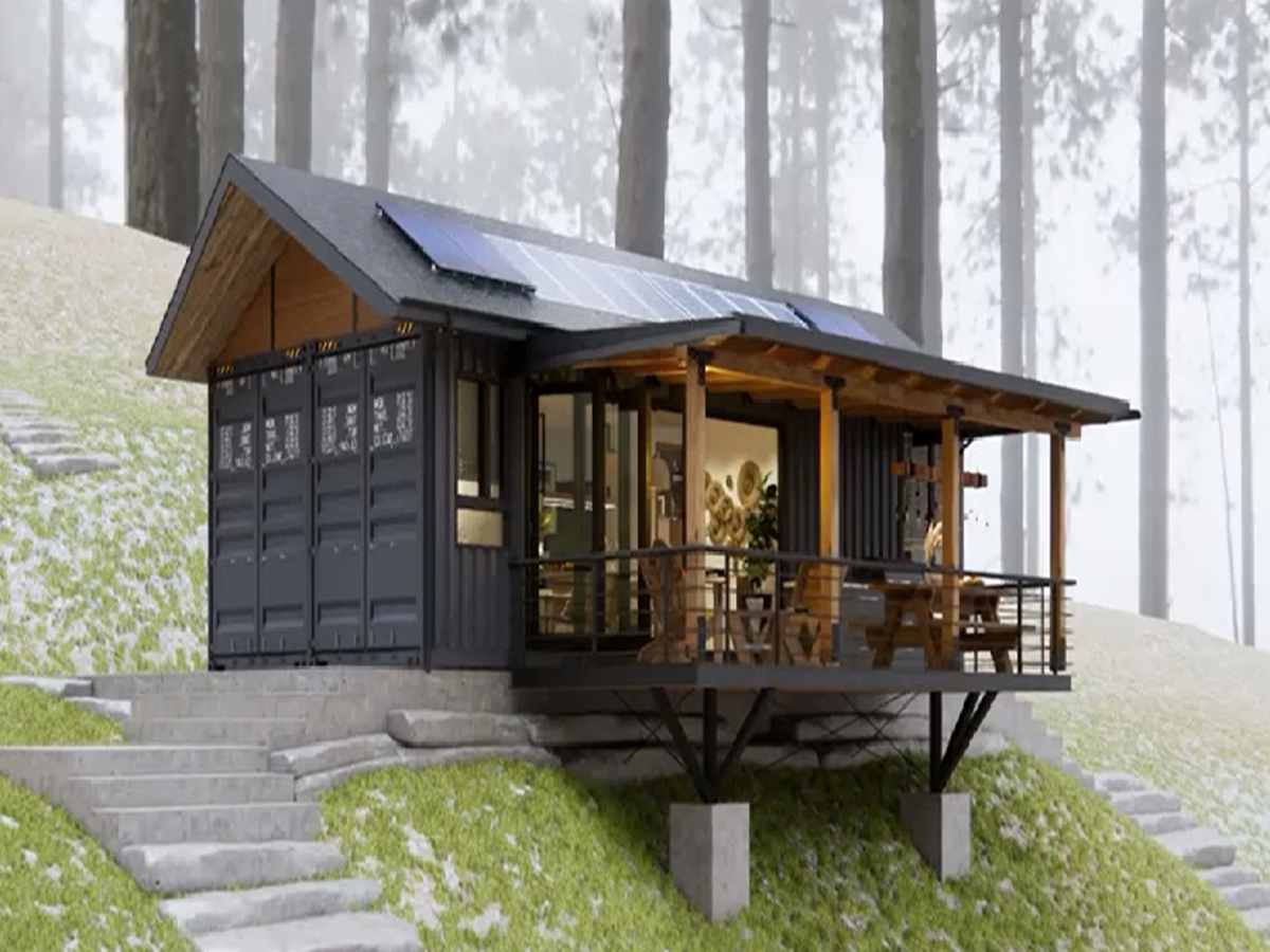 2 Bedroom Modern Container Home Living: Prefab Minimalist Model - Tiny ...