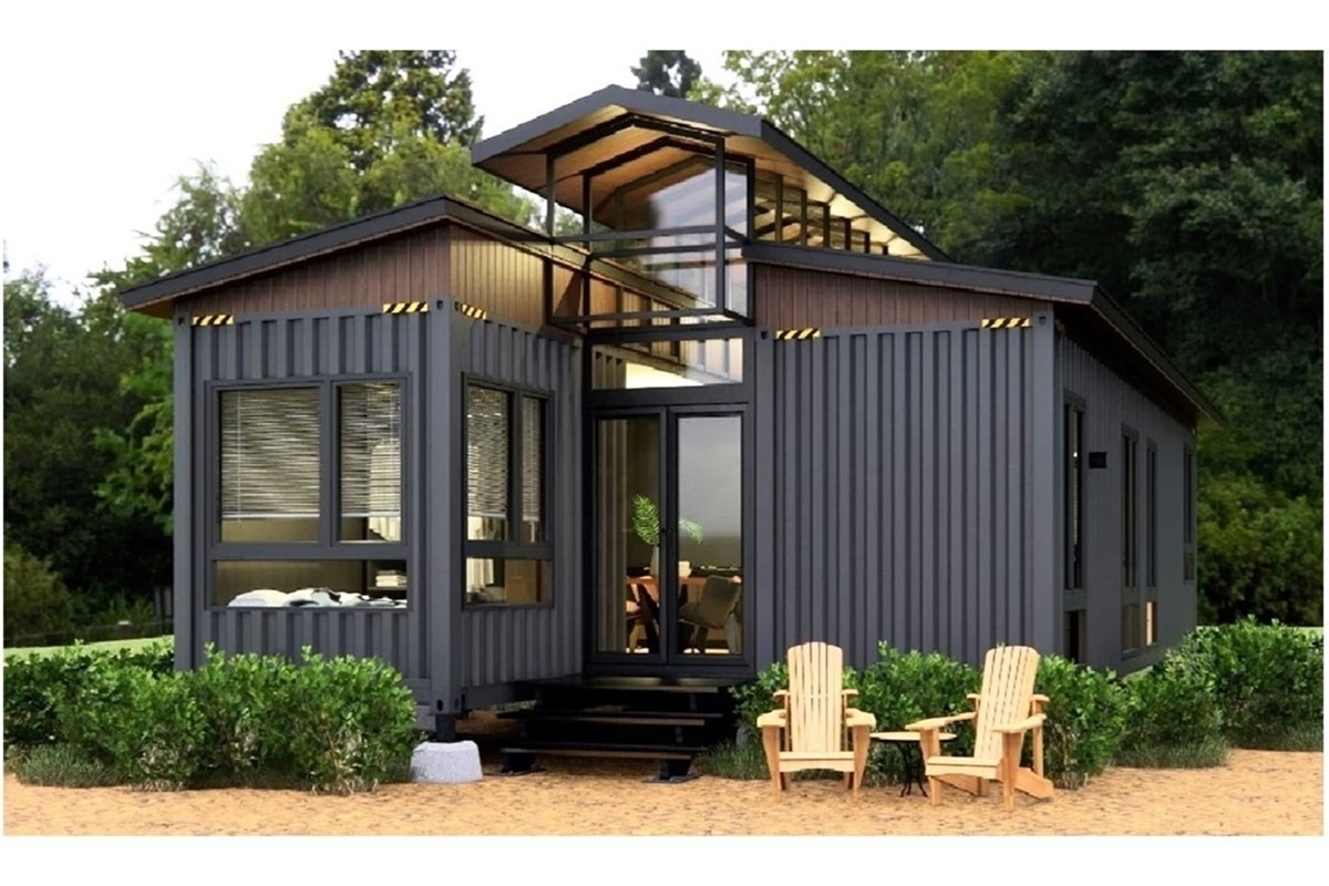 2x40HC Size Modern Container House Example - Tiny House Universe