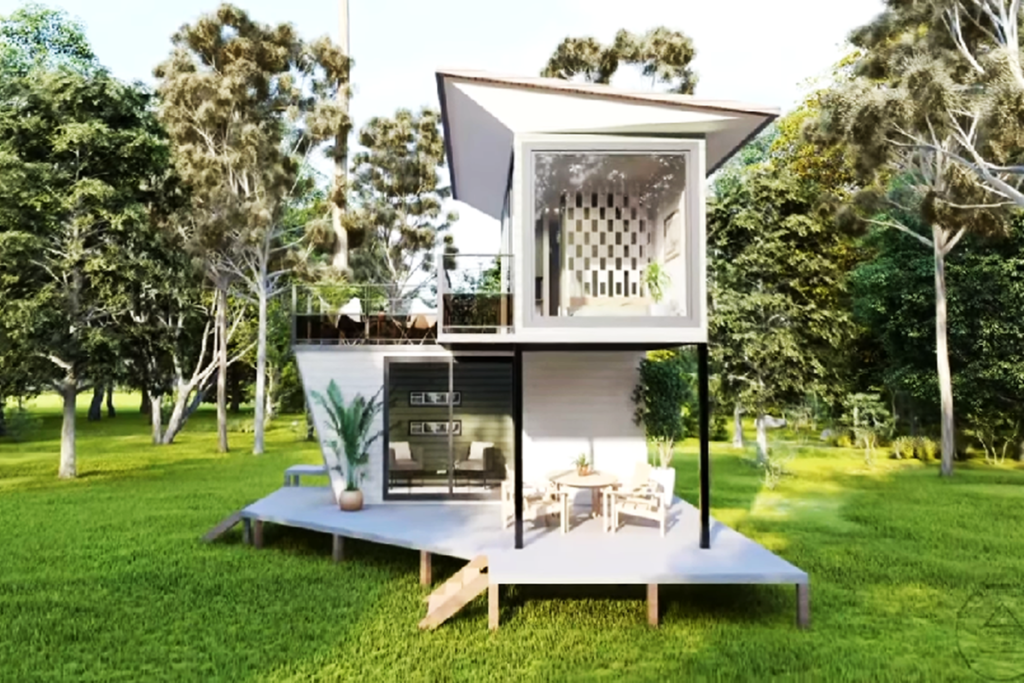 Small Container House Idea 6×7 Meter Modern Design - Tiny House Universe