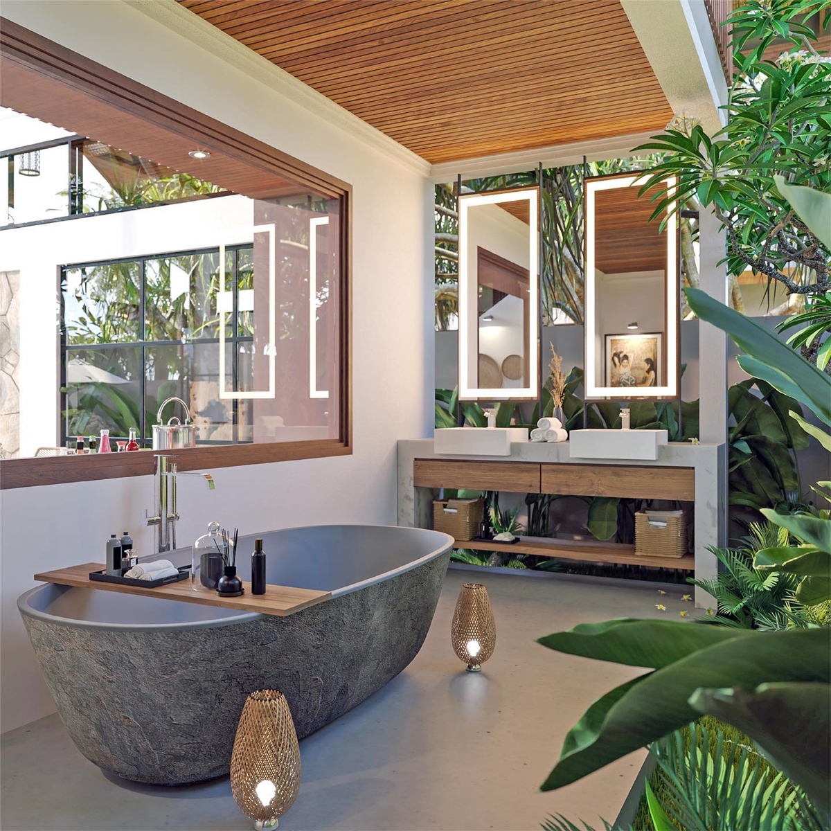 100m2 Glazed Frame Villa Design Idea - Tiny House Universe