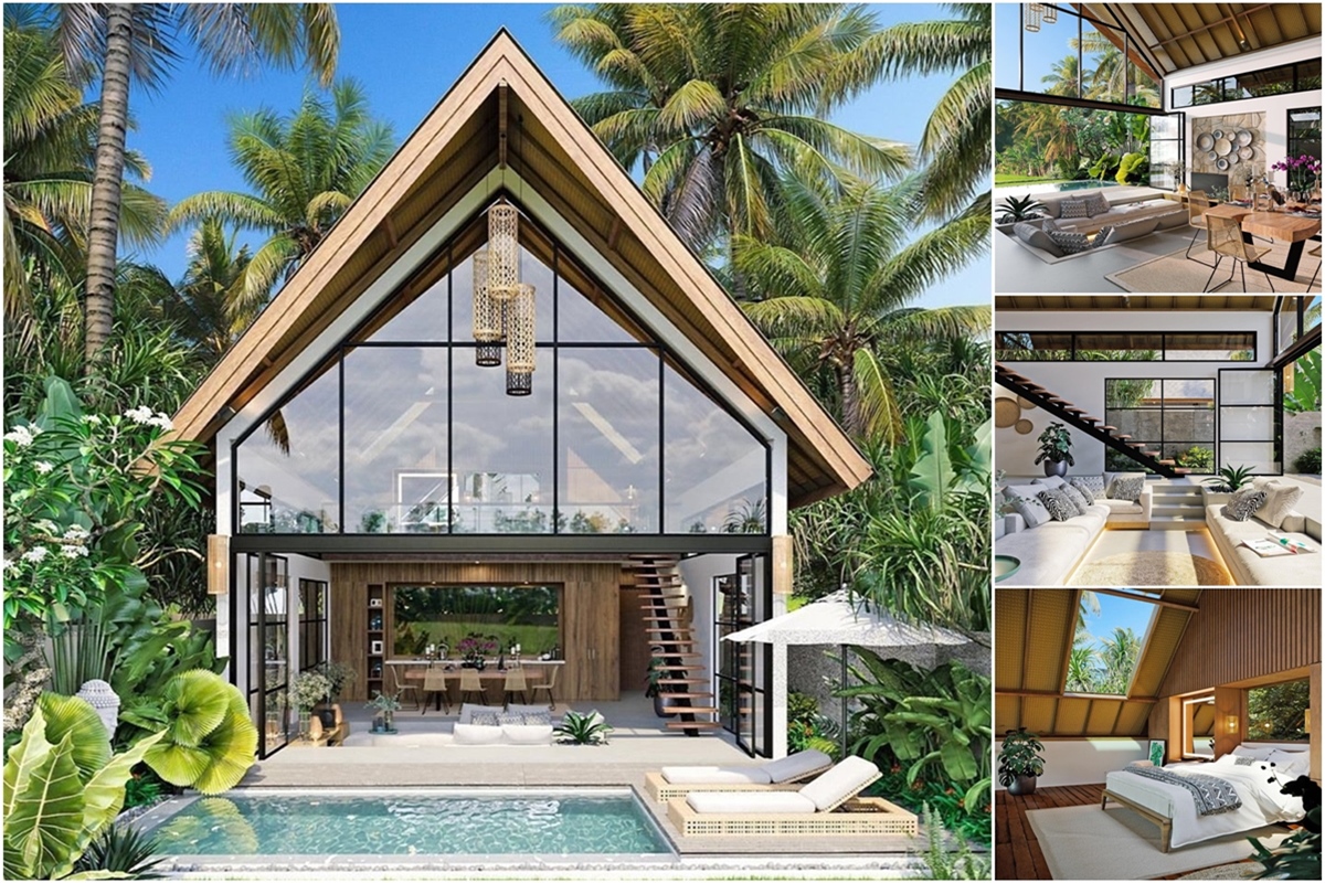 100m2 Glazed Frame Villa Design Idea - Tiny House Universe