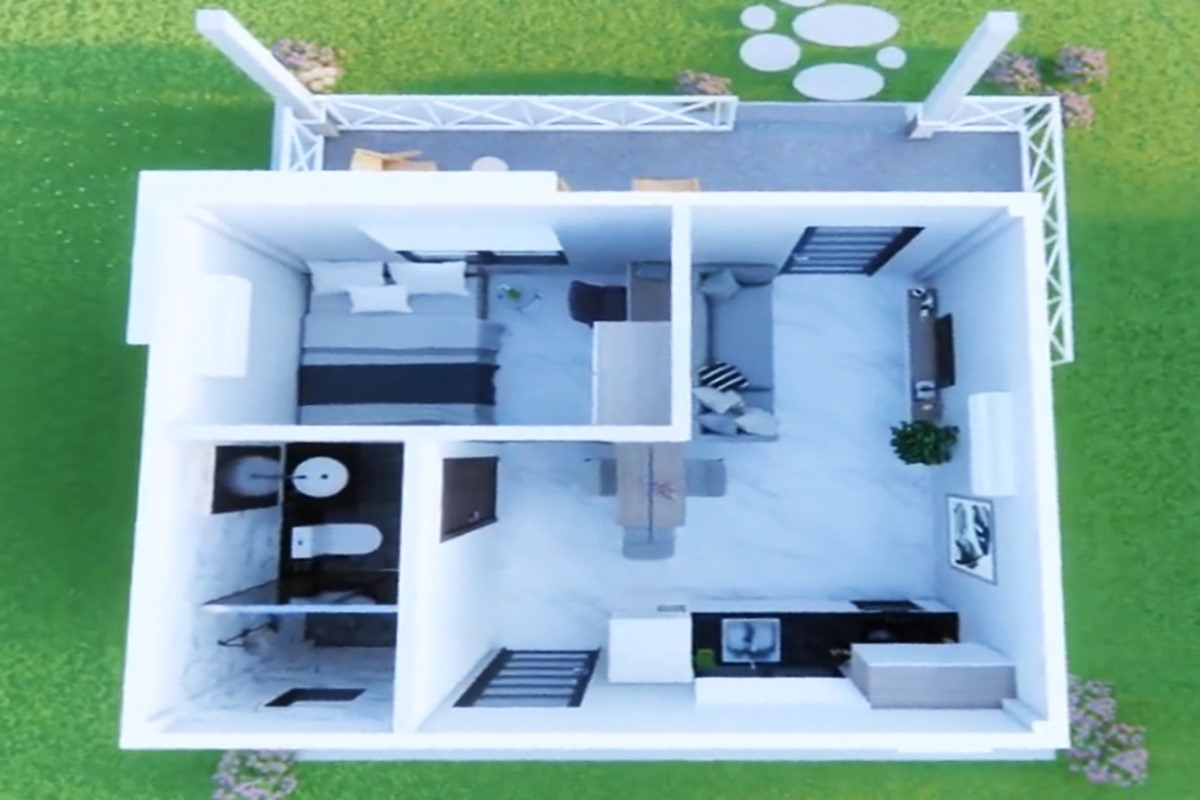 6x5 Meters Easy Small House Plan - Tiny House Universe