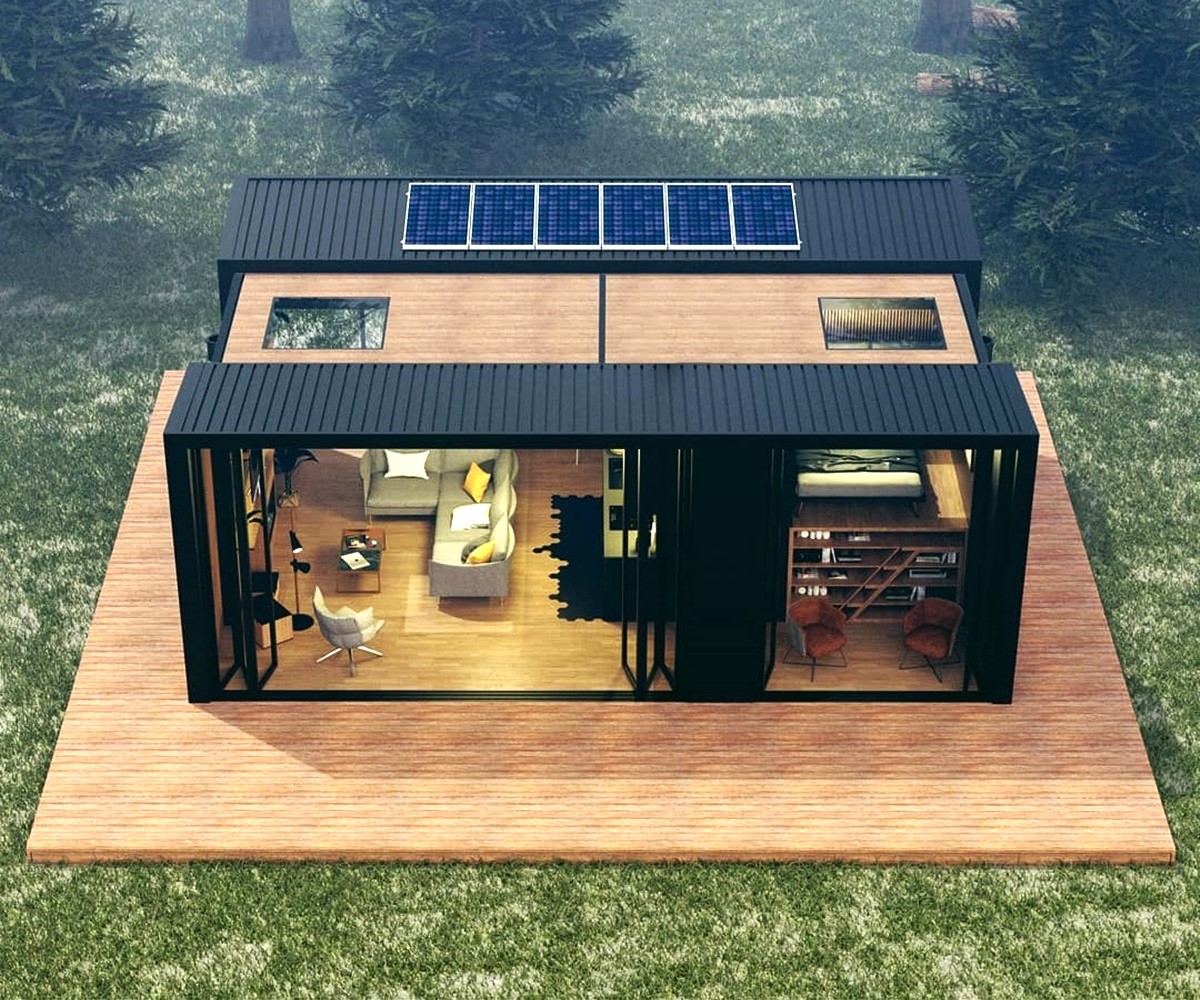 60 m2 Expanding Capsule Tiny House Model - Tiny House Universe